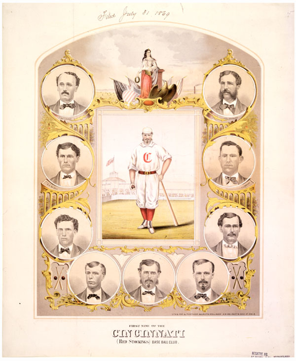Cincinnati Red Stockings in 1869 Became the First Professional Baseball ...