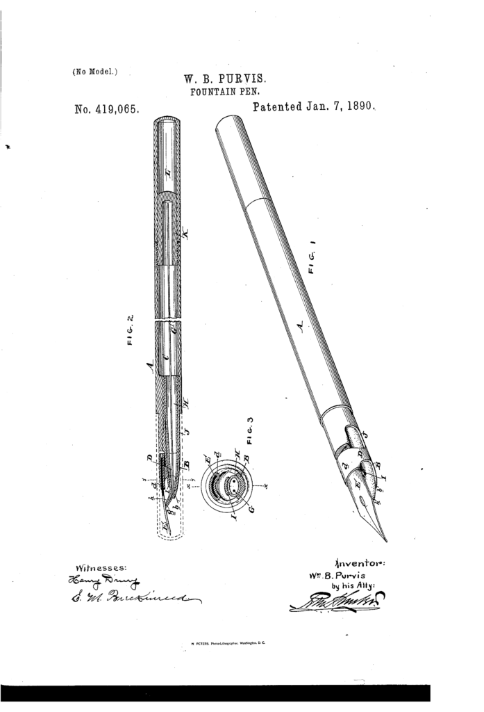 Fountain Pen Improvement Patented in 1890 » Celebrate and Learn